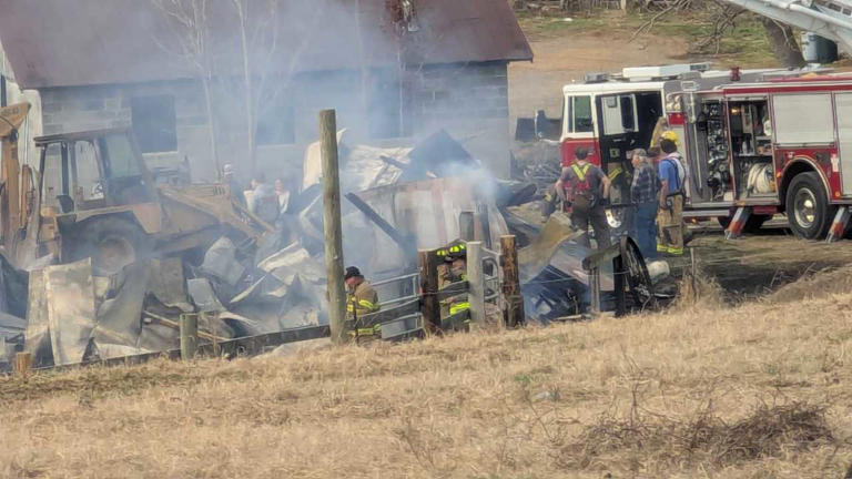 SCSO: White Top Road in Bluff City closed as crews battled barn fire