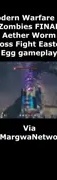 Modern Warfare 3 zombies aether worm final boss fight gameplay! Easter ...