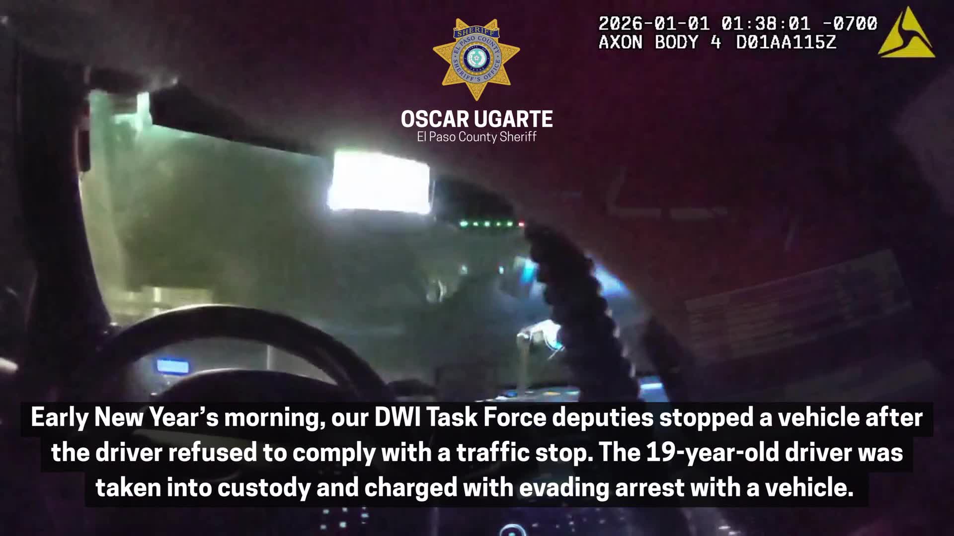 Body camera video shows man arrested after evading arrest. Courtesy of ...