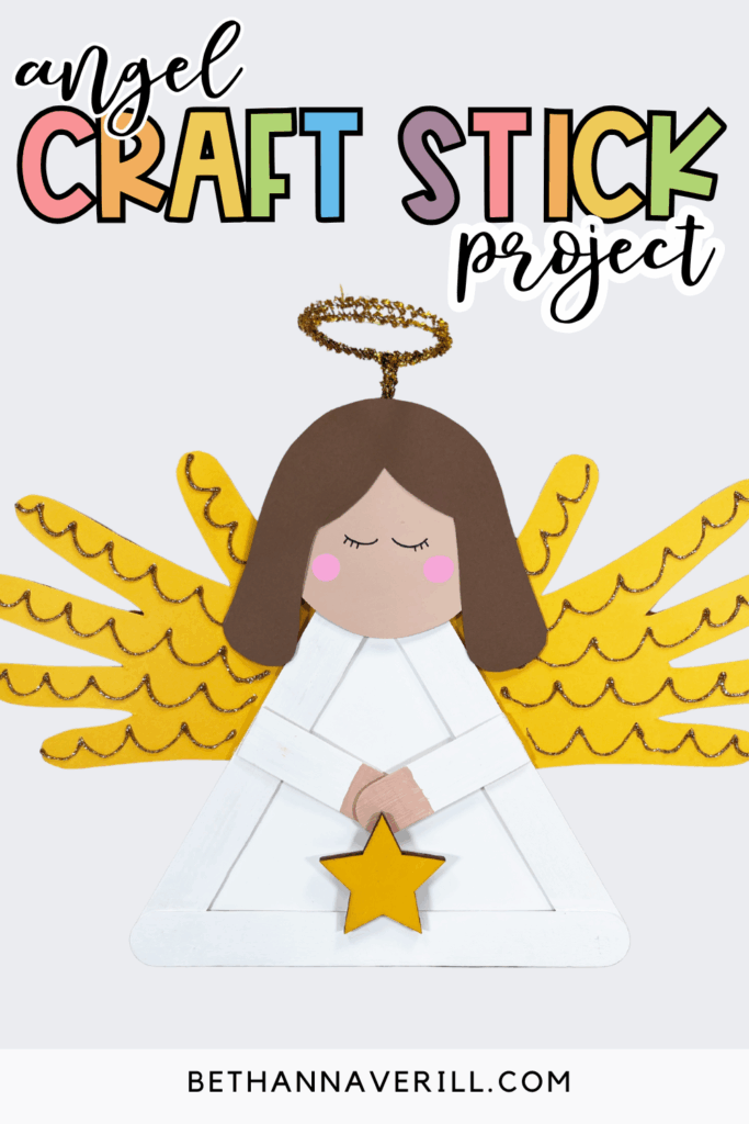 Angel popsicle stick craft