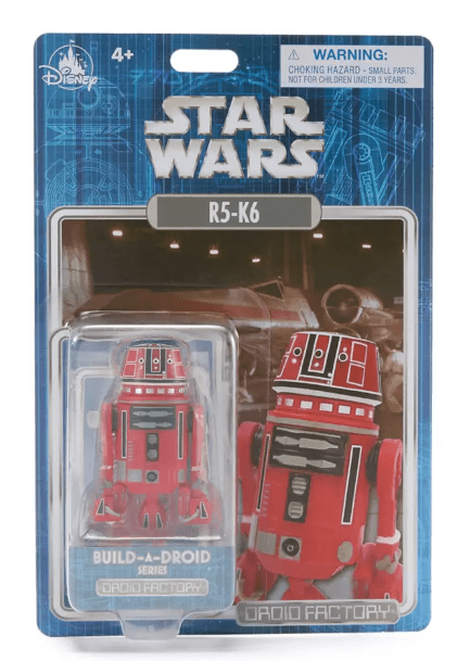 The first droid factory build-a-droid figure R5-K6 is now available