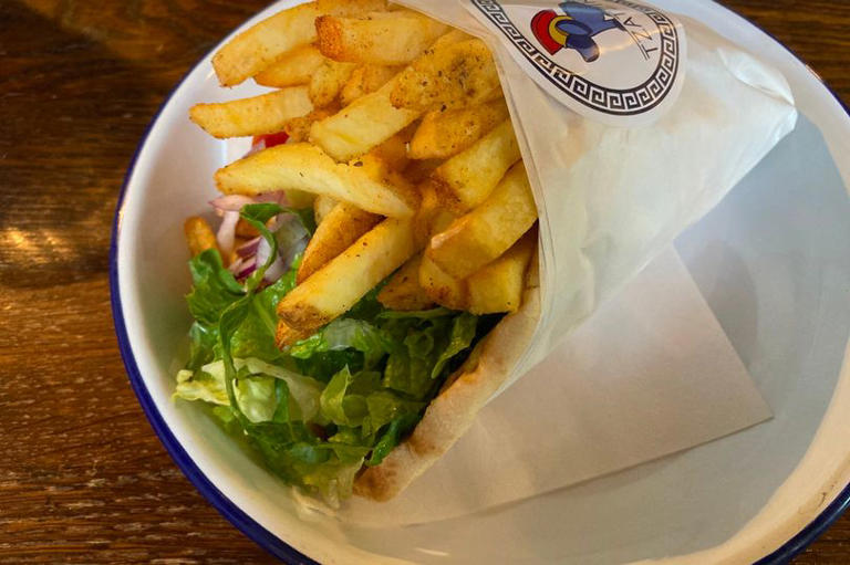 I found authentic Greek food for under £15 in a cosy British pub