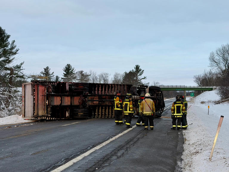 I-81N reopens after box truck flips