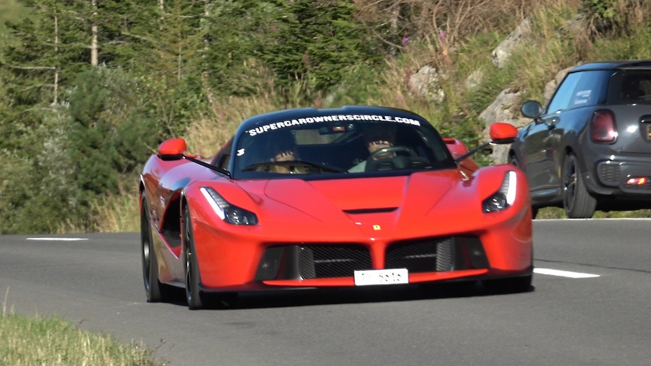 A rare Ferrari LaFerrari appears on a public road