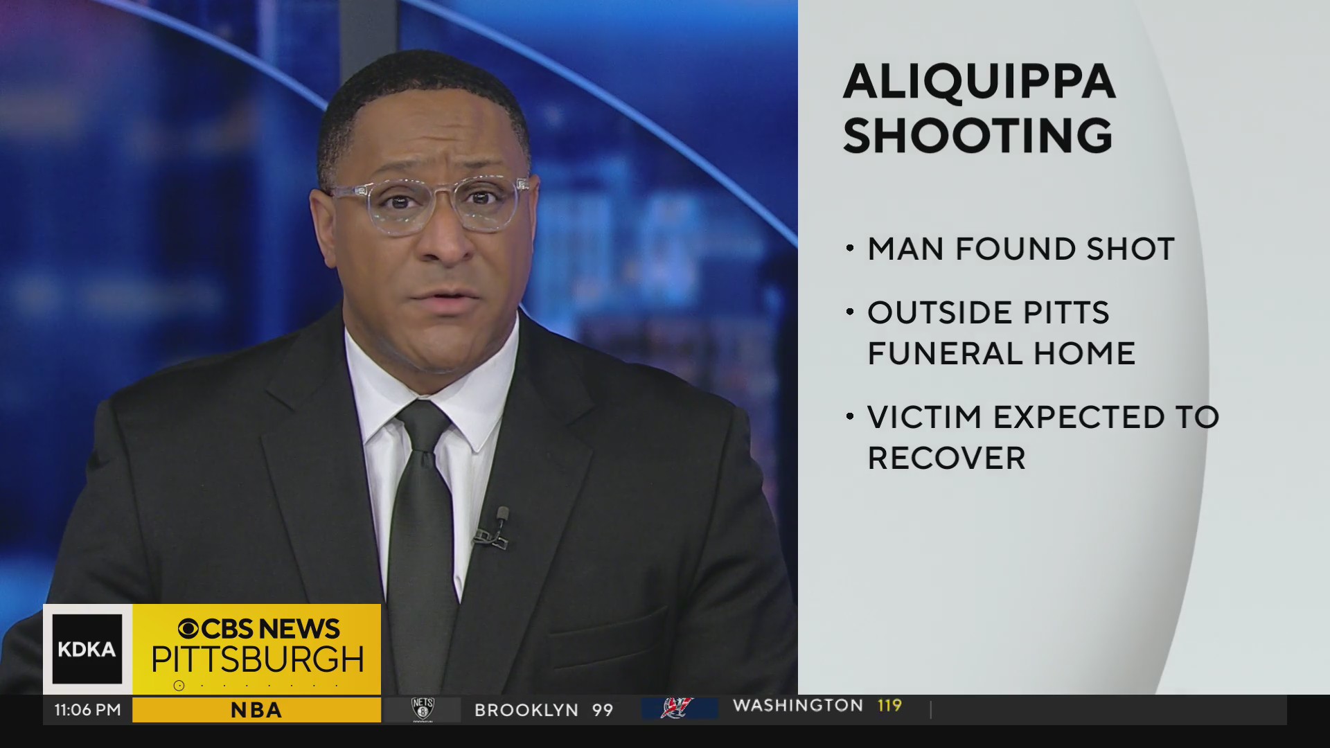 One person found shot outside of funeral home