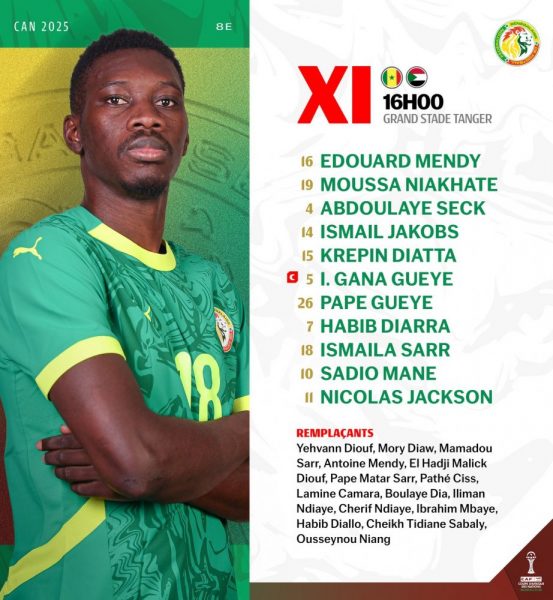 Senegal vs Sudan – Official lineups: Mbaye on the bench