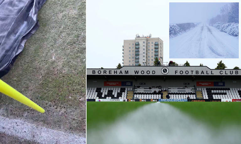 EFL and National League football matches postponed after snow and ice ...