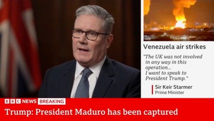 Keir Starmer says 'UK not involved' in strikes on Venezuela