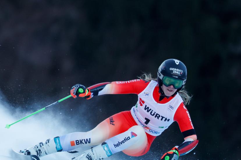 Camille Rast remporte son premier géant sur le circuit à Kranjska Gora
