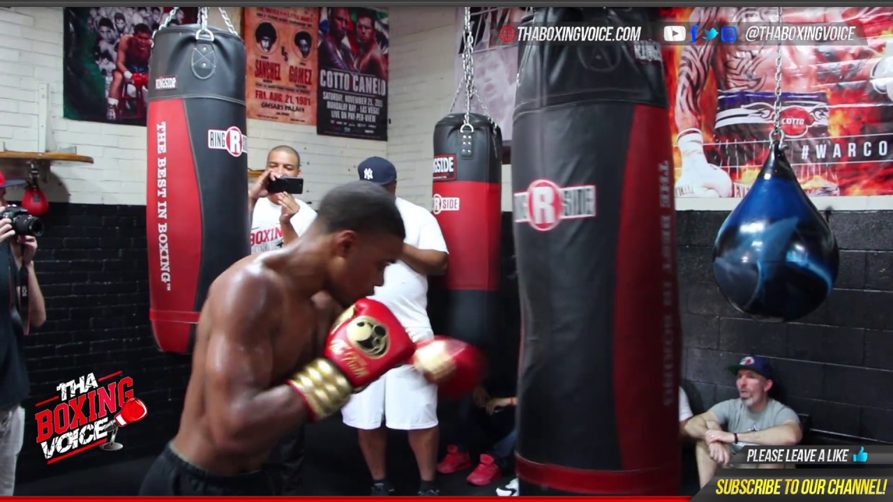 Errol Spence Jr, Practically Busting The Heavy Bag Up Practicing ...