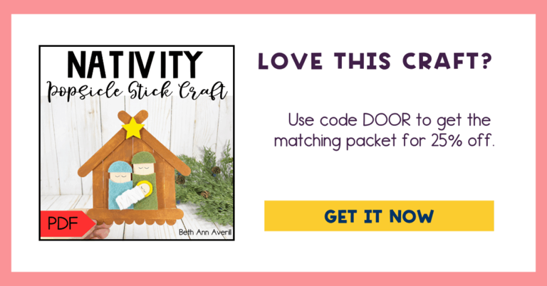 Nativity popsicle stick craft