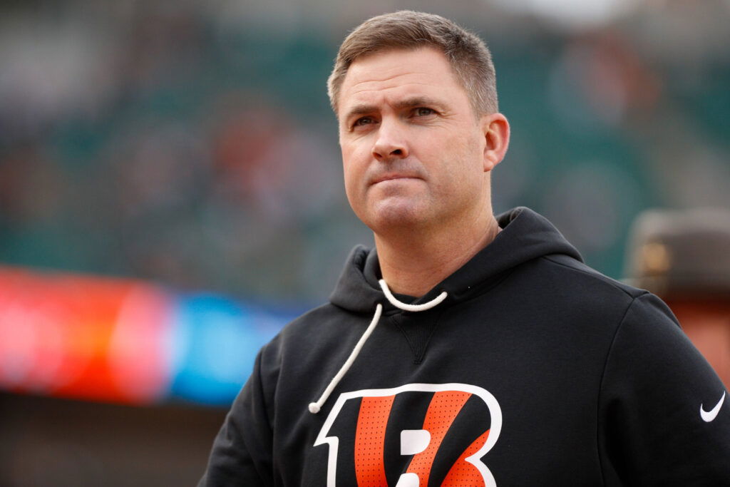 Bengals head coach Zac Taylor not happy following Myles Garrett’s sack