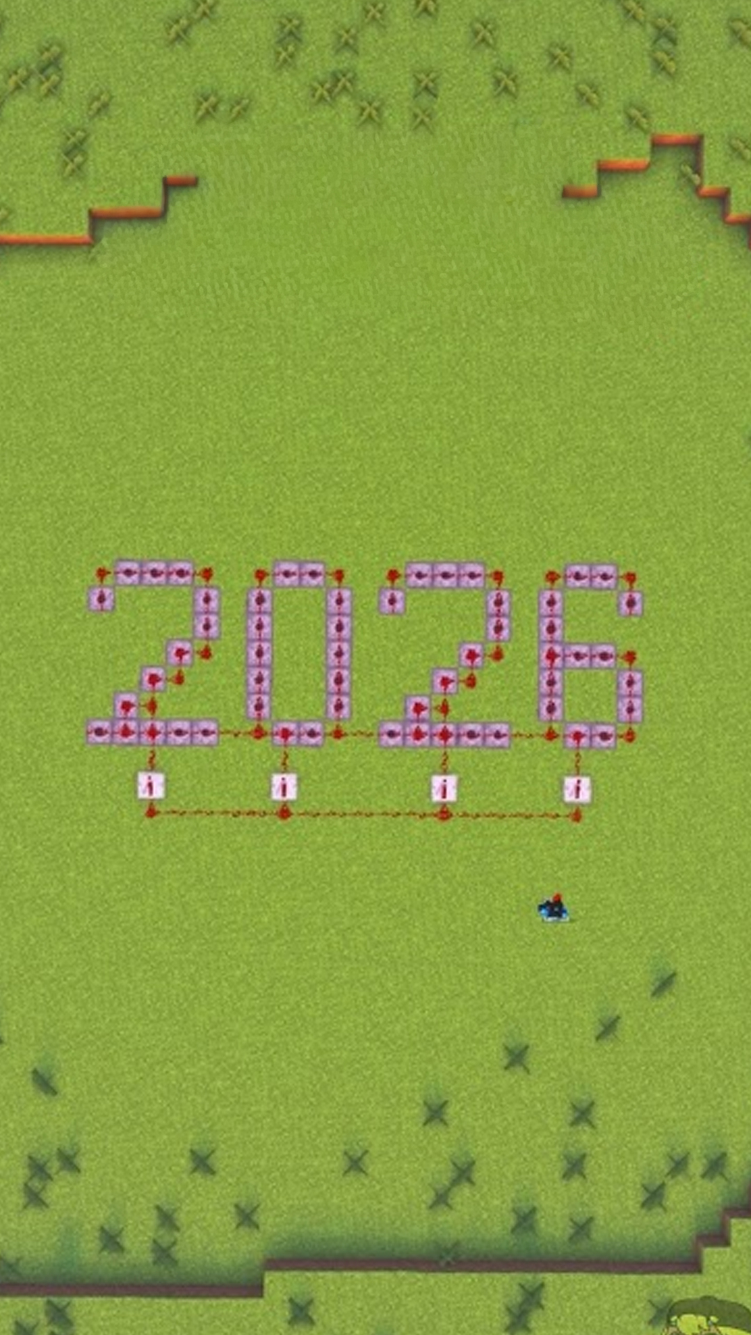 2026 New Year fireworks in Minecraft