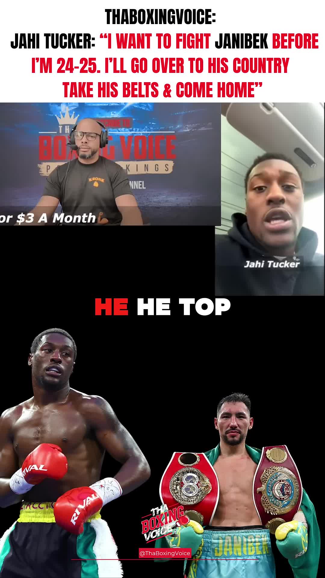 I want to fight Janibek before I'm 24-25. I'll go over to his country ...