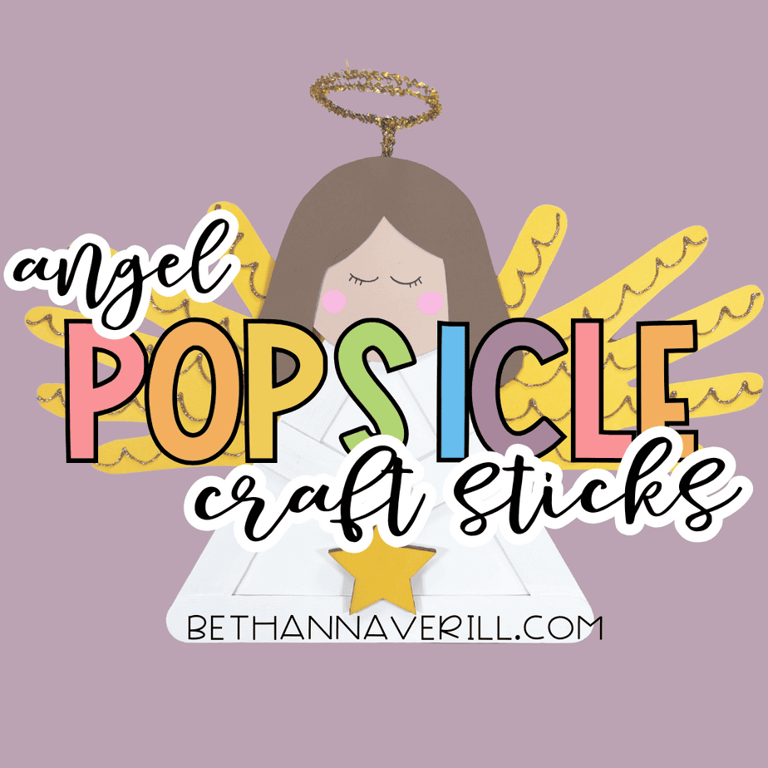 Angel popsicle stick craft
