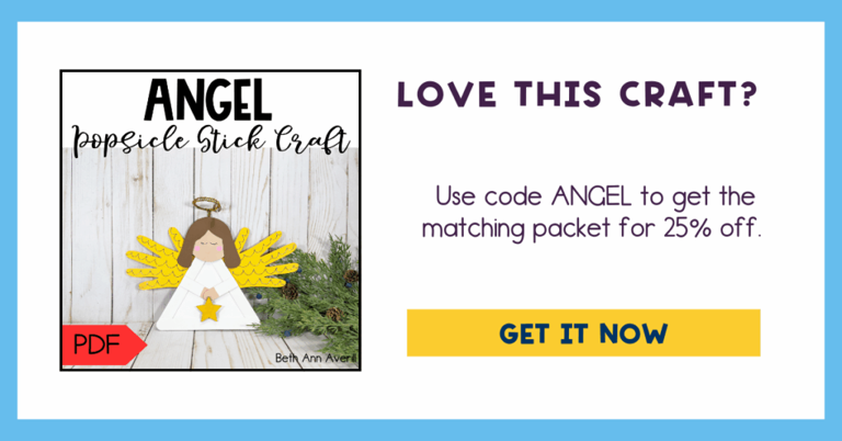 Angel popsicle stick craft