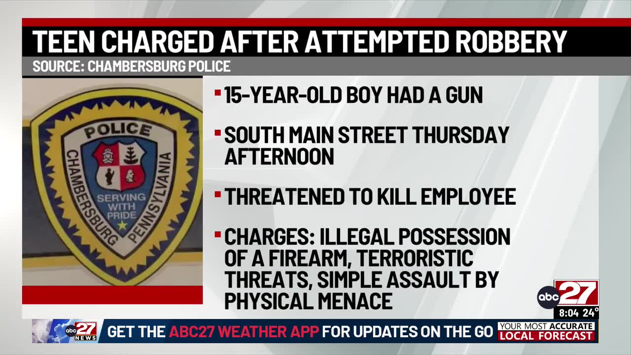 Teen charged after attempted robbery