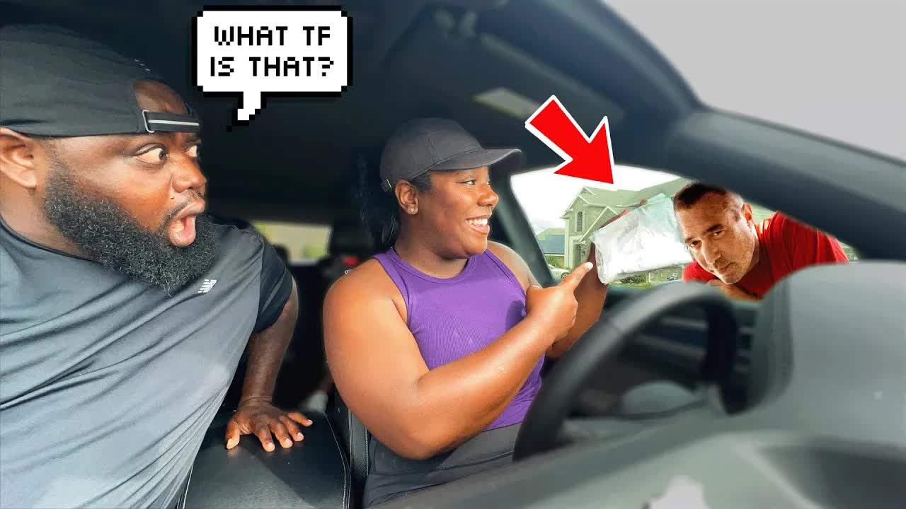 Holding 'coke' for another man prank on husband! *Bad idea*