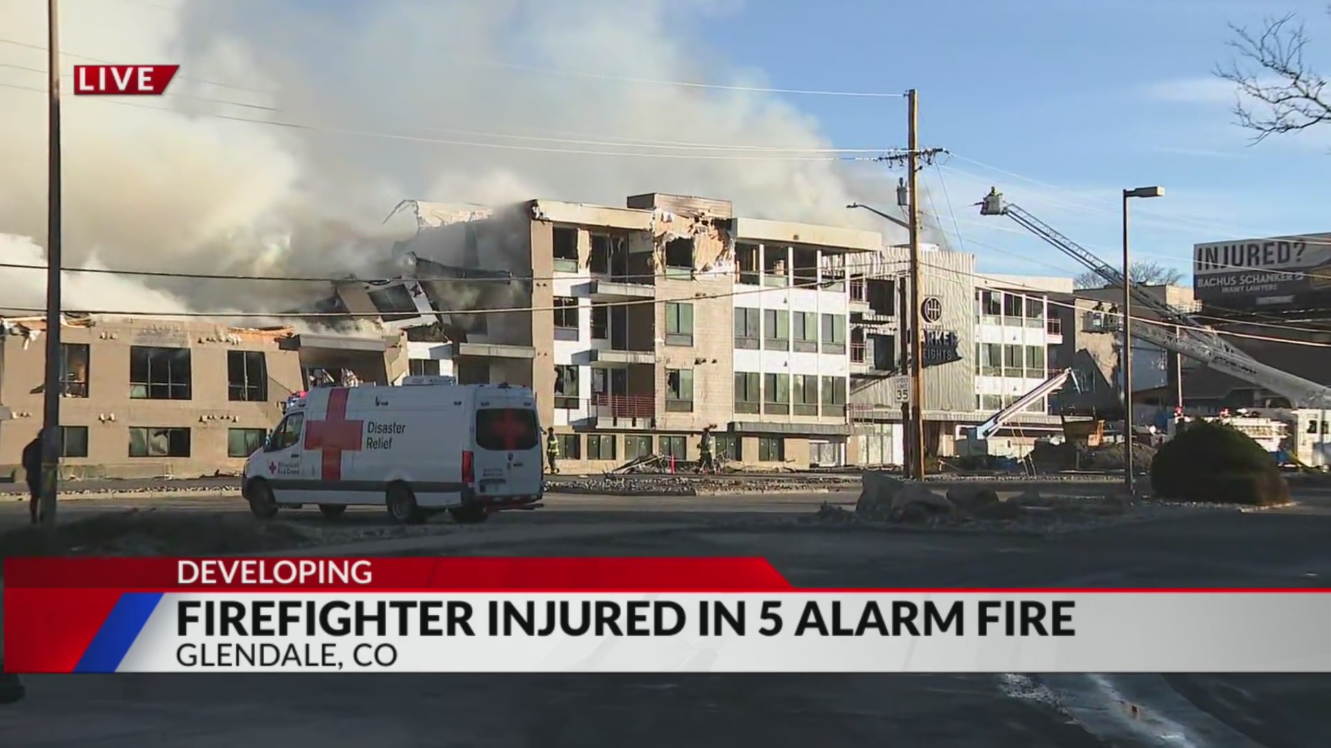 Firefighter injured in five-alarm fire in Glendale