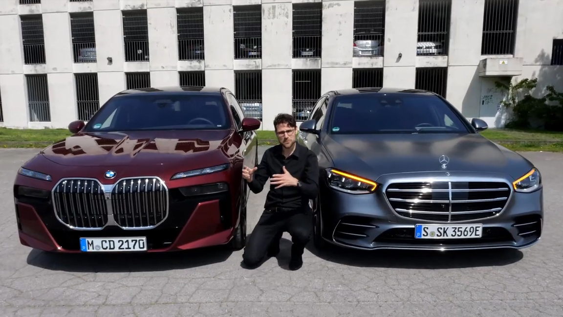 BMW 7 Series G70 vs Mercedes S Class V223 luxury sedan battle