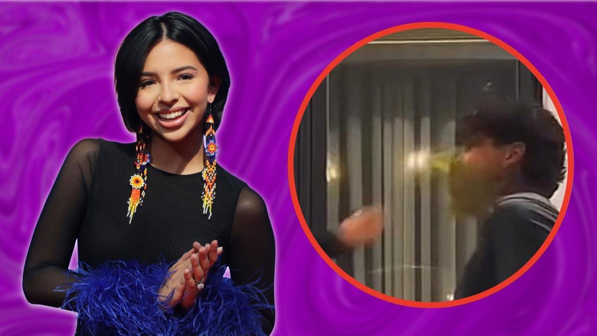 Ángela Aguilar le da un "tortillazo" en la cara a Christian Nodal | VIDEO