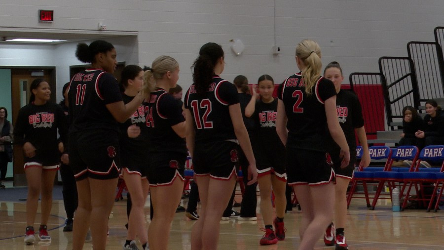 Lady Big Red dominates the Patriots on the road