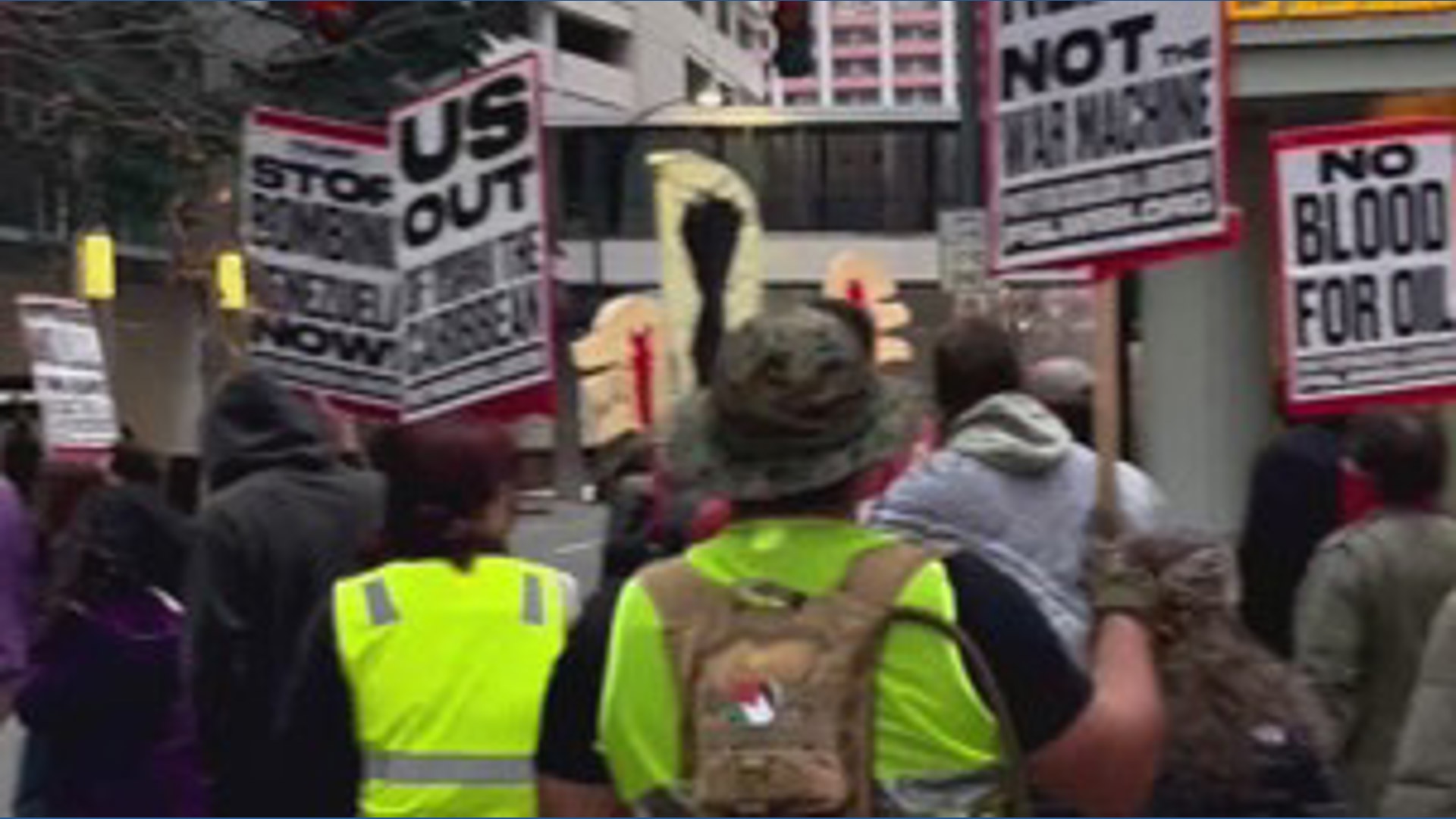 Protestors in Charlotte rail against US action in Venezuela