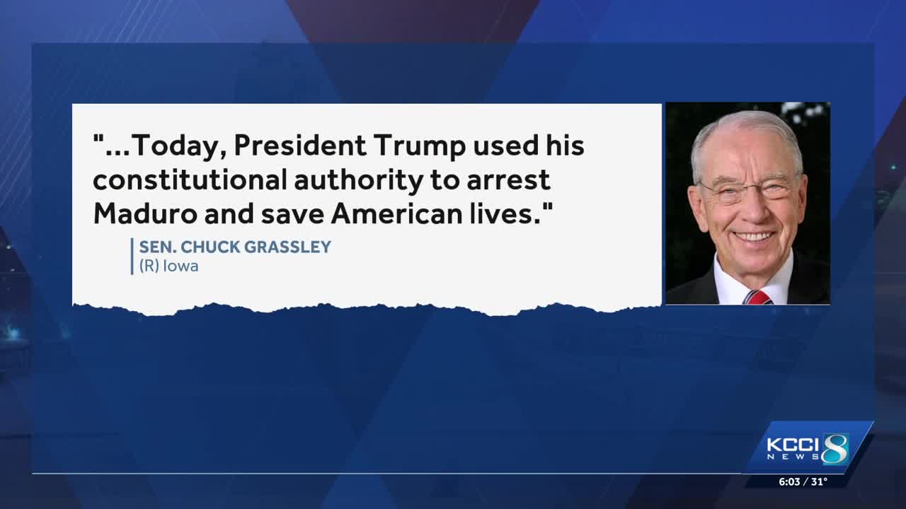 Iowa politicians and leaders react to US capture of Venezuelan leader