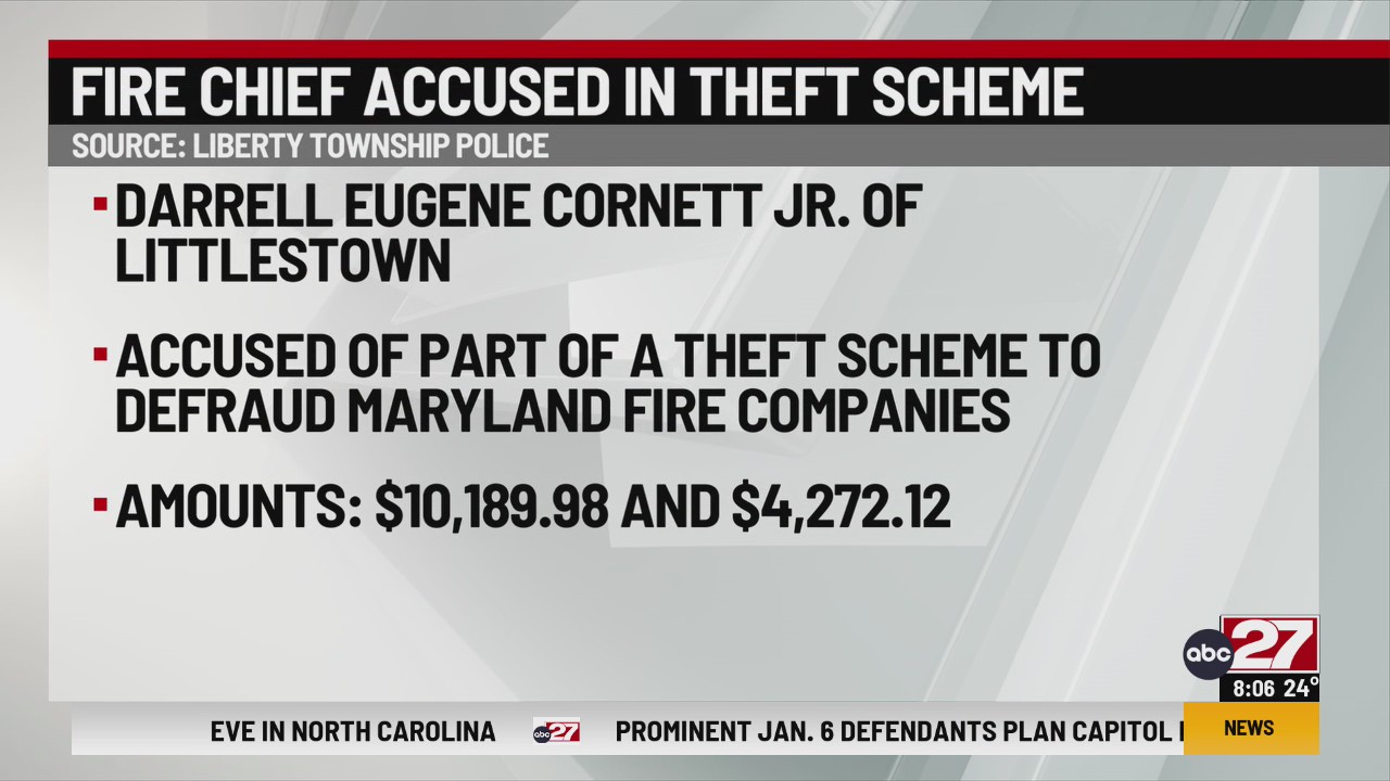 Local fire chief accused in theft scheme involving Maryland fire companies