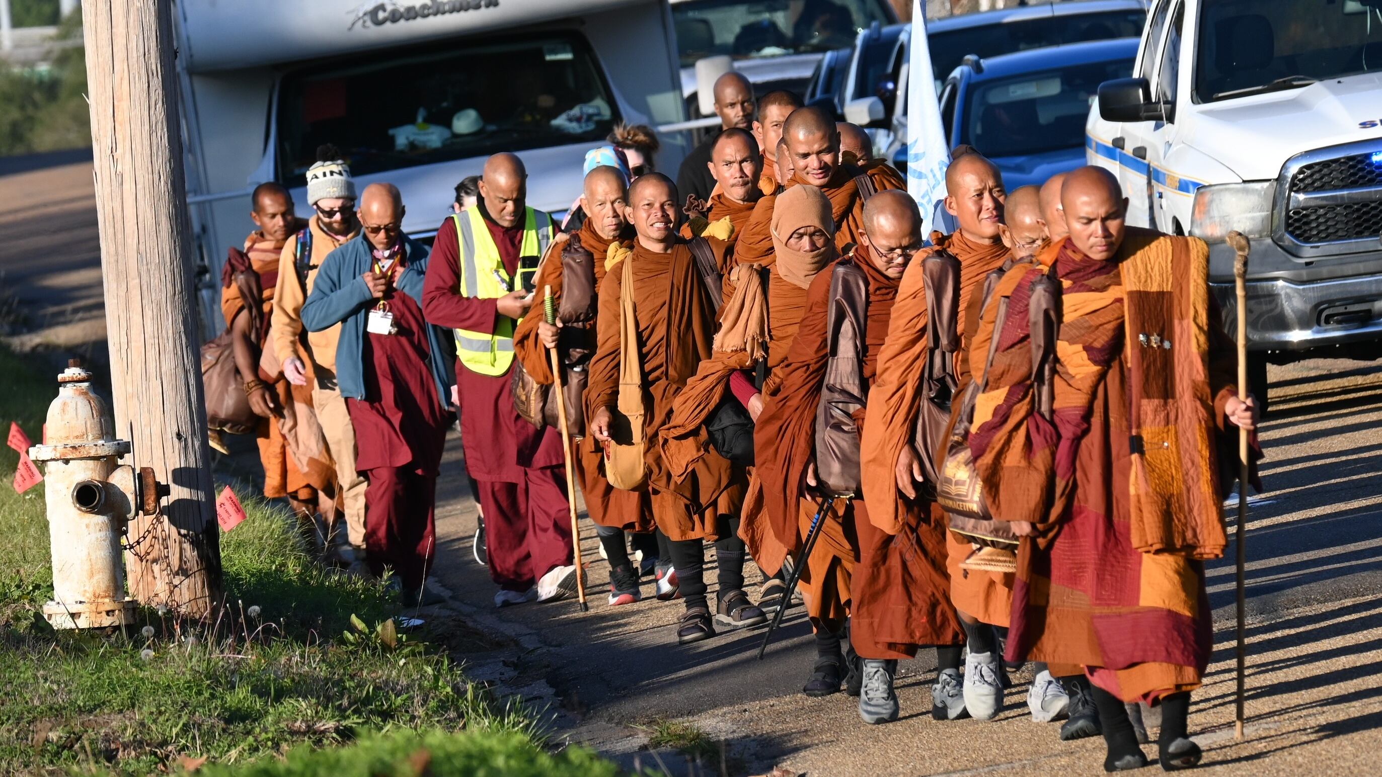Buddhist monks pass through CSRA on peace walk