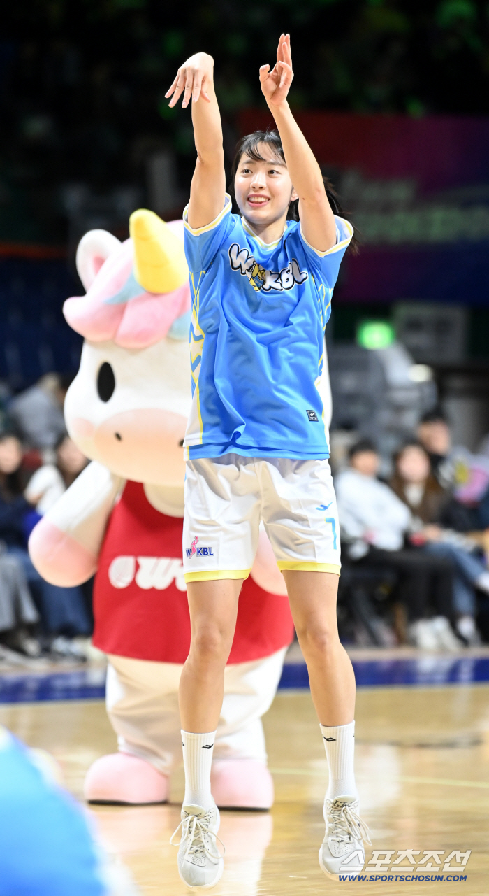 Park Sohee tries a 3-point shot