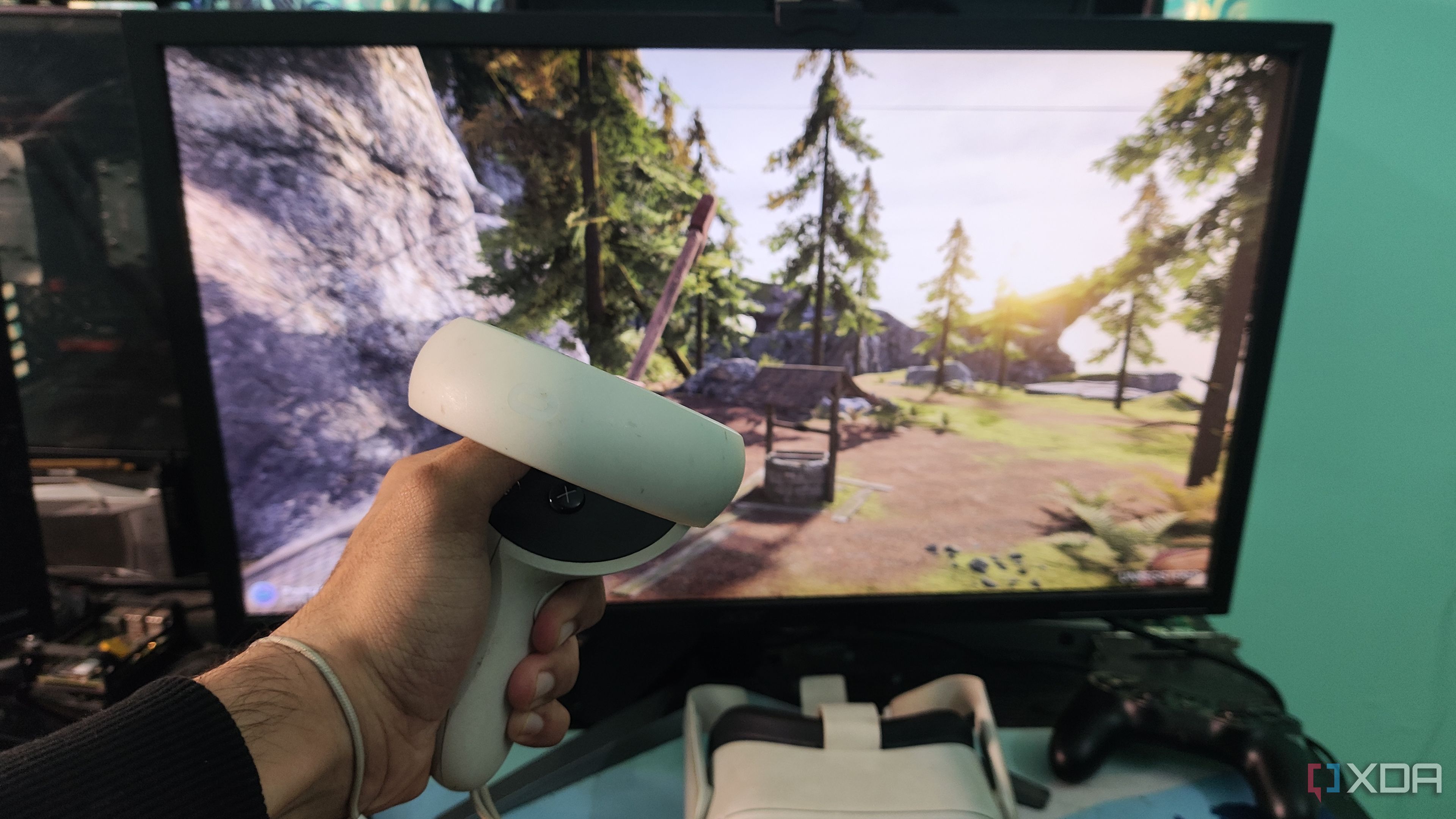 PortalVR lets you play VR games with your controllers, but shown on ...