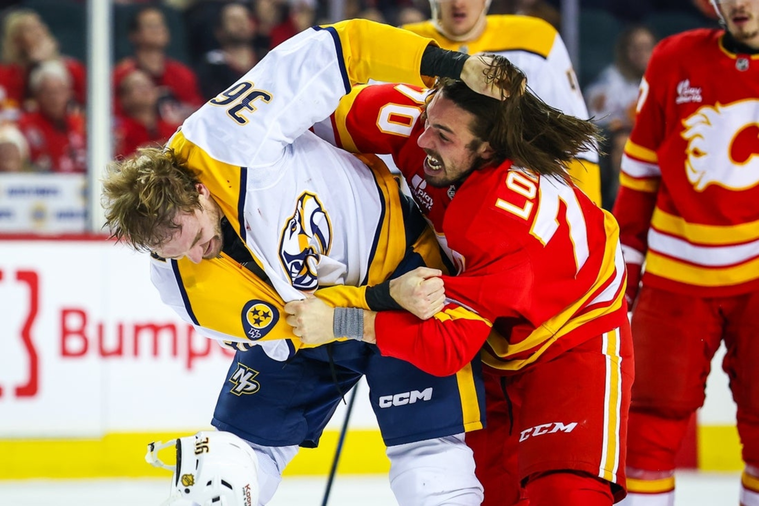 Predators edge Flames on late goal in testy matchup