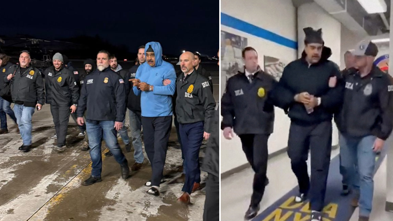 Escorted off plane in handcuffs: First video shows Nicolás Maduro in US ...