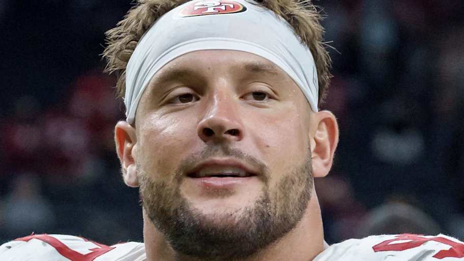 Nick Bosa's gf Ella causes stir in pink '97' fit with injured 49ers ...
