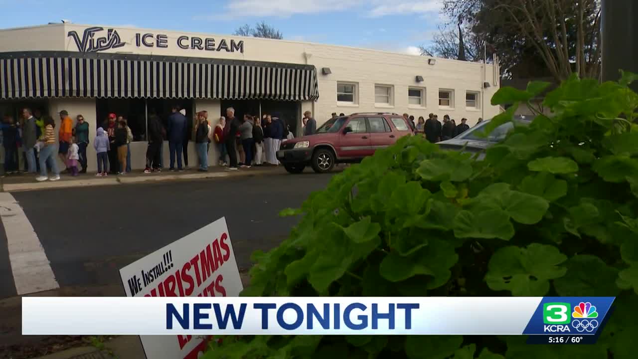 Customers line up for reopening of Vic's Ice Cream in Sacramento's Land ...