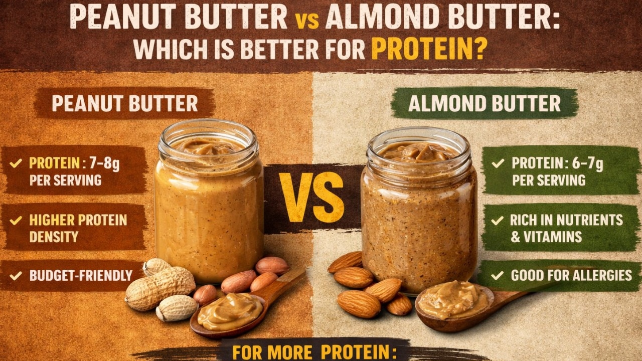 Peanut butter vs almond butter: Which is better for protein and muscle?