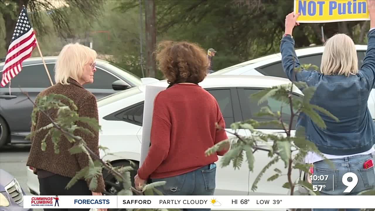 Protesters gather at Davis Monthan Air Force Base against Trump in ...