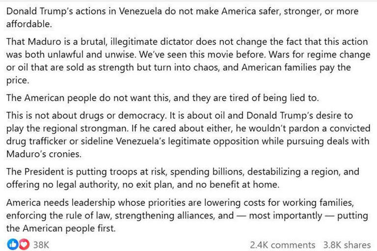 Kamala Harris criticizes Donald Trump's 'unlawful and unwise' military ...