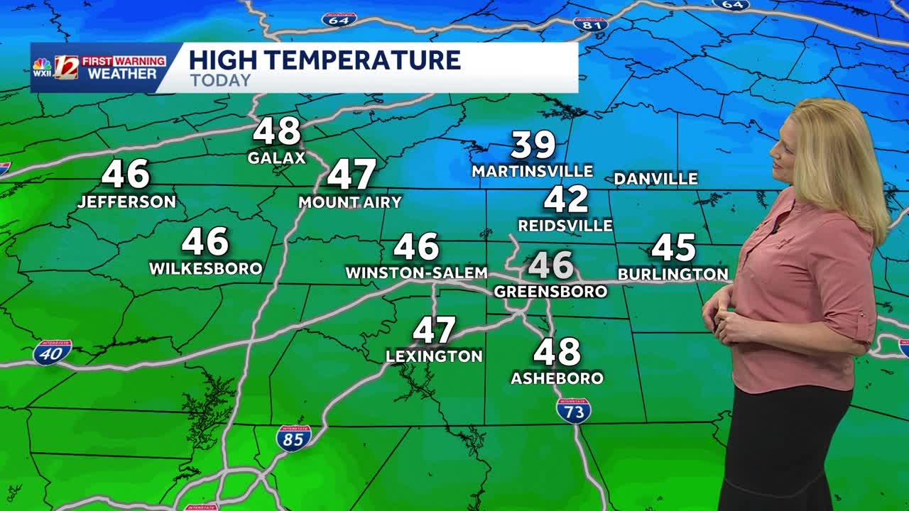 Chilly to start Sunday, pleasant sunshine and 50s in North Carolina ...