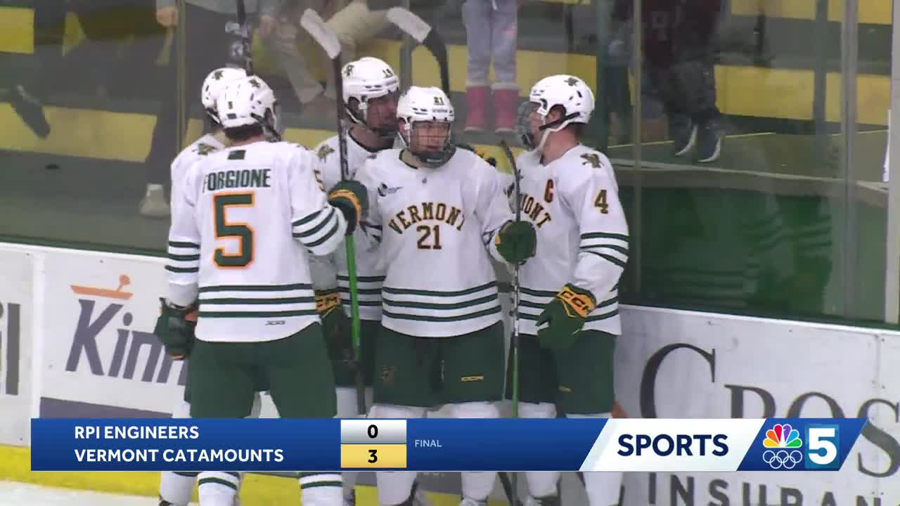 UVM men's hockey snaps five-game home losing skid with 3-0 win over RPI