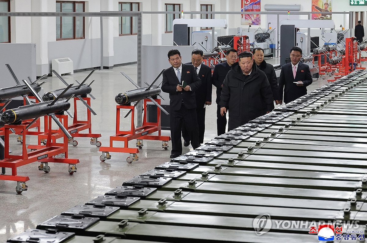 N Korean leader inspects factory