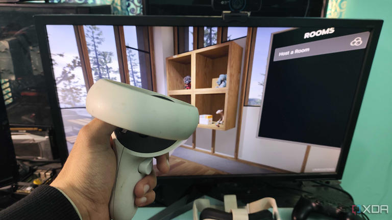 PortalVR lets you play VR games with your controllers, but shown on ...