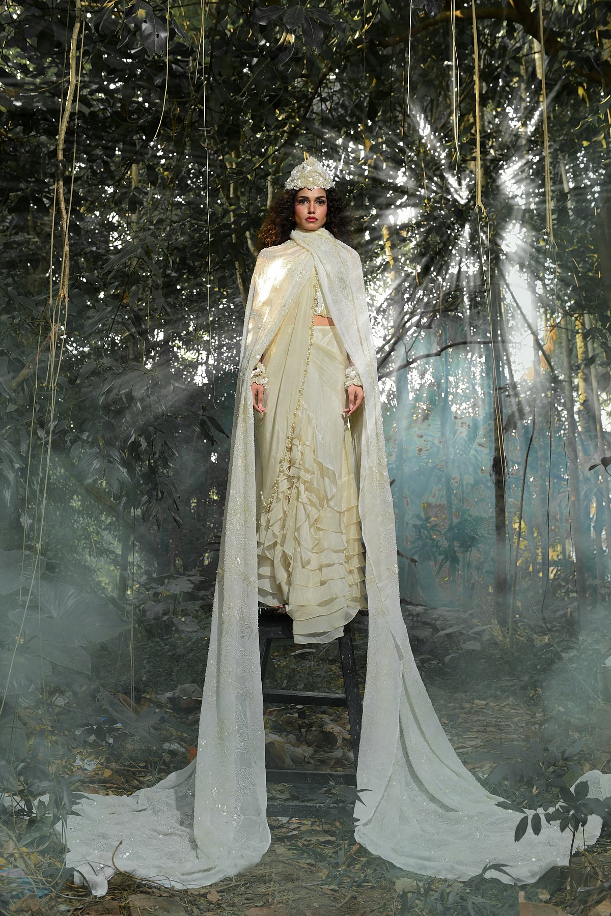 Urmil’s new collection takes a leaf from the traditional Gomira dancers