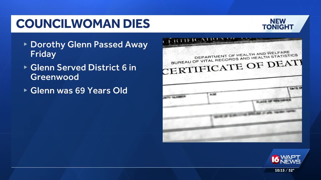 Greenwood mourns Councilwoman Dorothy 'Dot' Glenn