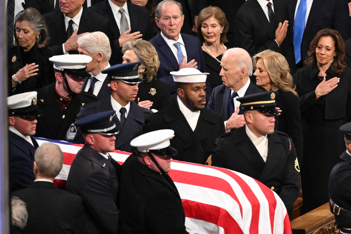 Jimmy Carter's state funeral unites former presidents as Biden delivers ...