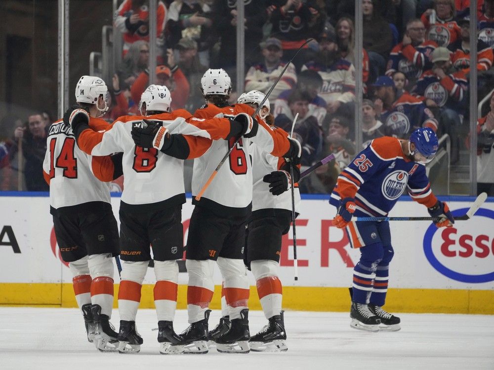'Sitting back a little bit': Oilers fail to arrive in 5-2 loss to Flyers