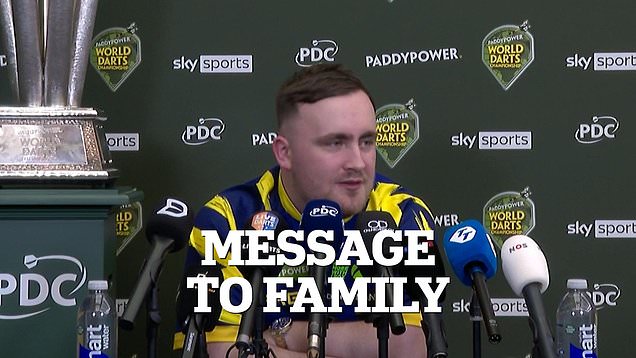 Littler reveals message to his family on way to world title win
