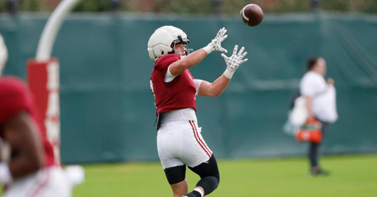 Alabama receiver Cole Adams entering the NCAA transfer portal