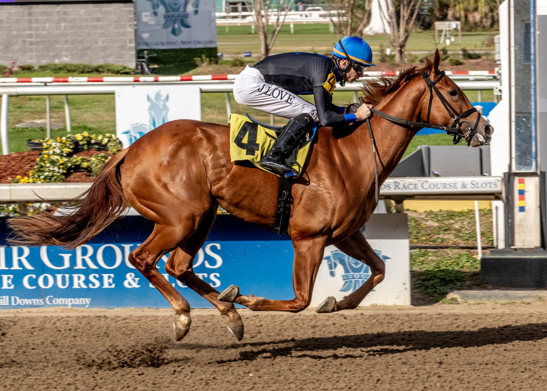 Little Miss Curlin, Mor Force take divisions of Louisiana Futurity